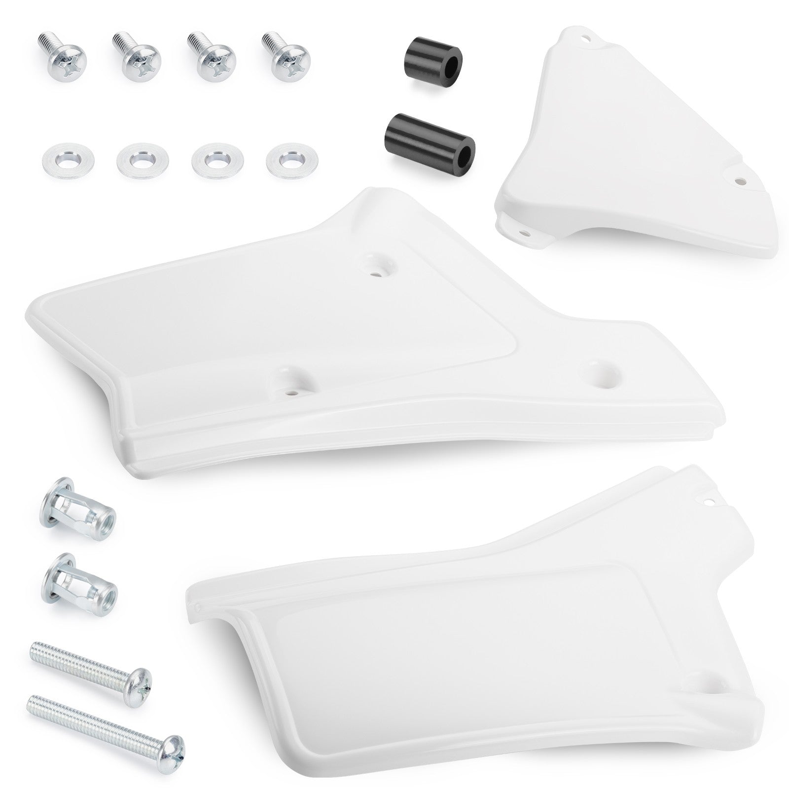 SIDE PANELS LEFT & RIGHT COVERS WHITE HONDA 84-03 XR200R XR250R 206107 ...