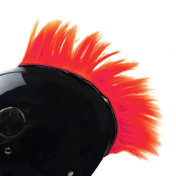 HELMET DECORATION MOHAWK RED, ADHESIVE LOOSE HAIR BLADE DESIGN ...