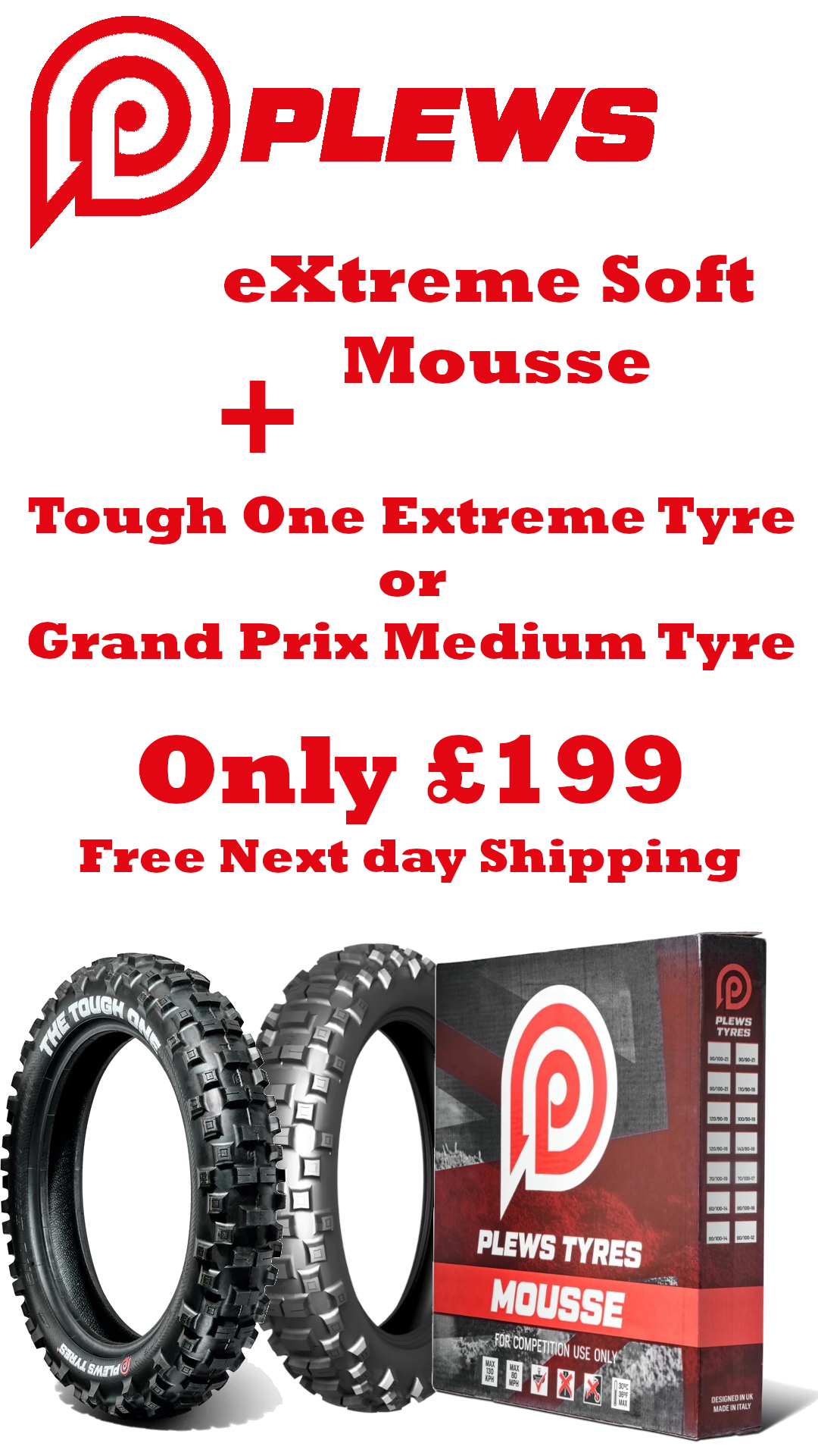 PLEWS EXTREME MOUSSE/TYRE COMBO – SMXOFFROAD