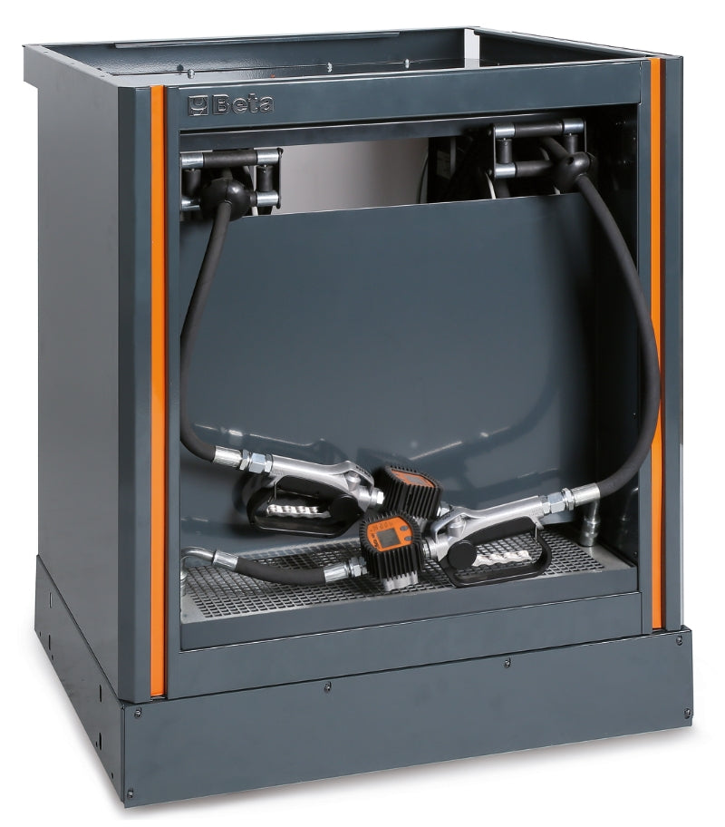 Fixed Oil Distribution Module with 2 Reels, 7m 1/2 Hose, Digital Litre ...