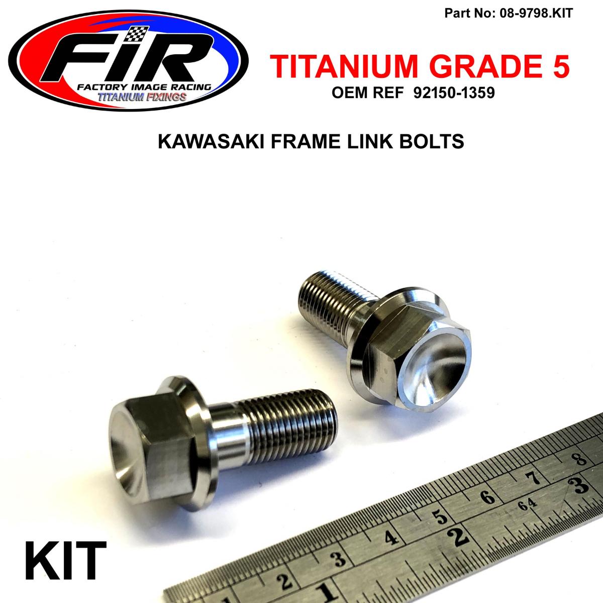 GR5 FRAME LINK BOLTS KX500, 92150-1359 / PACK OF 2 / M12x27mm, KX 80 8 ...