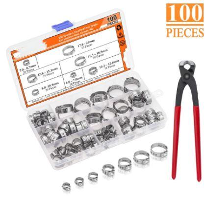 100PCS CLIPS TOOL CLAMP SET 6-21mm STEPLESS FUEL LINE – SMXOFFROAD Ltd